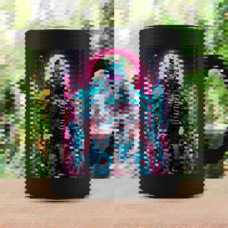 Synthwave Graphic 80s Japanese Vaporwave Mech Robot Samurai Graphic ...