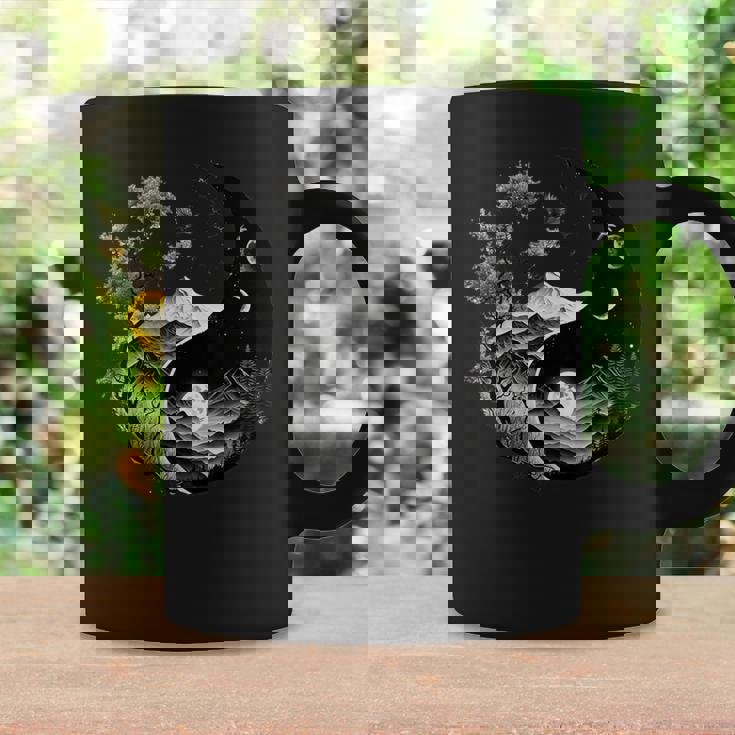 Taoism Symbol On And Nature Taijitu Yin Yang Graphic Print Coffee Mug ...
