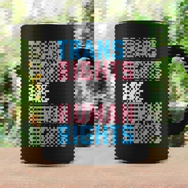 Trans Right Are Human Rights Transgender Lgbtq Pride Coffee Mug - Monsterry