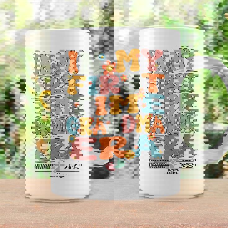 In My First Time Grandma Era Groovy 1st Time Grandma 2025 Graphic Print ...