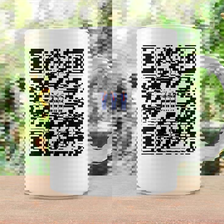 Qr President Trump Dancing Scan And Dance 2 Side Coffee Mug - Monsterry
