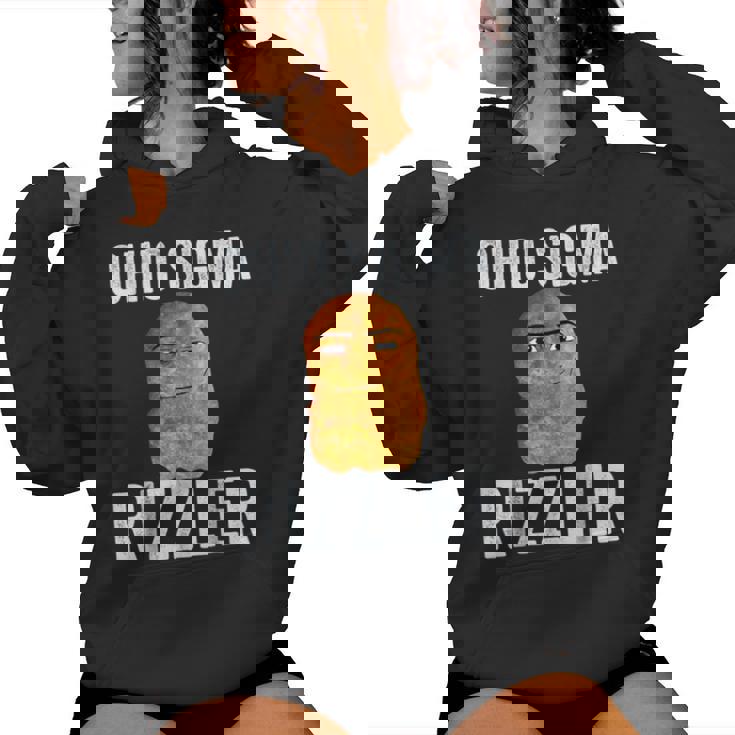 Ohio Sigma Rizzler Meme Chicken Nugget Women Hoodie - Monsterry