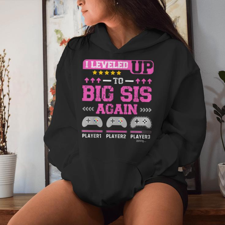 I Leveled Up To Big Sis Again 2025 Gamer Big Sister Women Hoodie ...