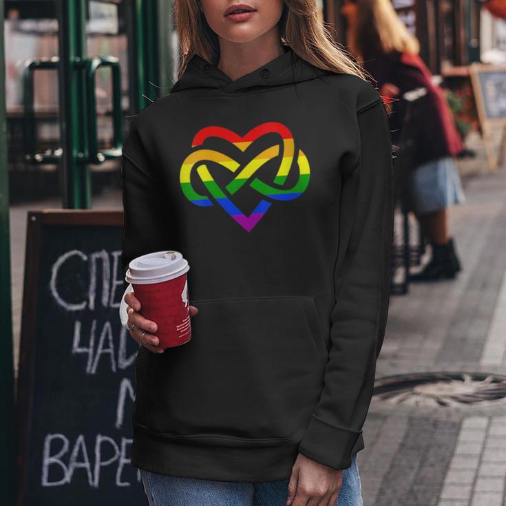 Polyamory Infinity Heart Symbol Gay Pride Flag LGBTQ Women's Hoodie ...