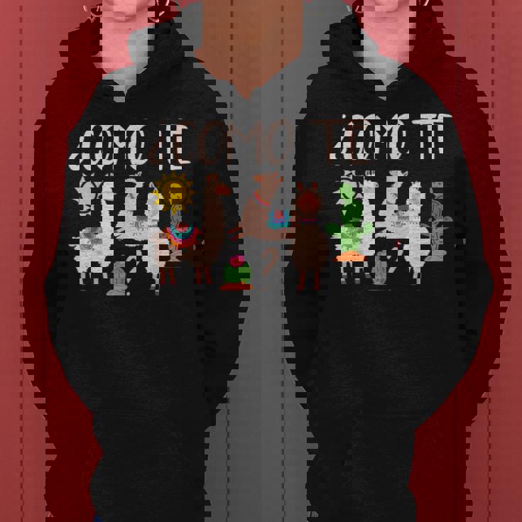 Como Te Llamas Spanish Woman Teachers Novelty Women's Hoodie - Monsterry