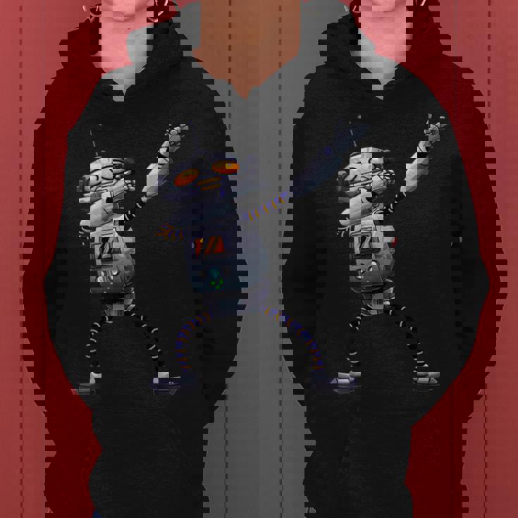 Dabbing Robot Cute Dab Dance Move Trend Machine Women's Hoodie - Monsterry