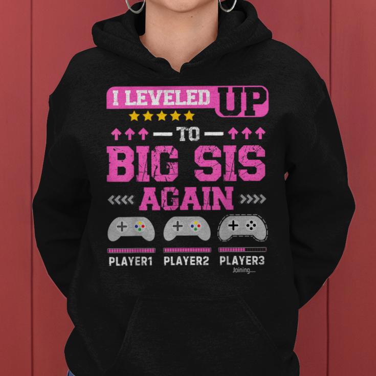 I Leveled Up To Big Sis Again 2025 Gamer Big Sister Women Hoodie ...