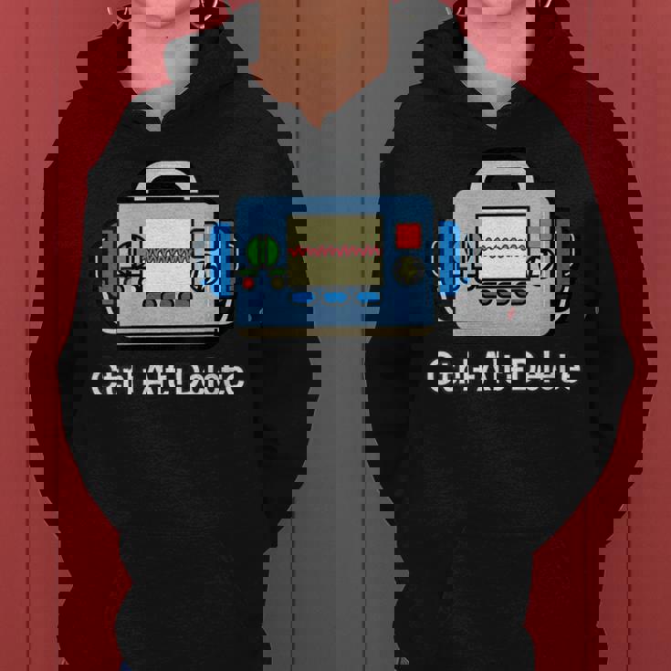 Paramedic Nurse EMS EKG Defibrillator Ctrl Alt Delete Women's Hoodie - Monsterry