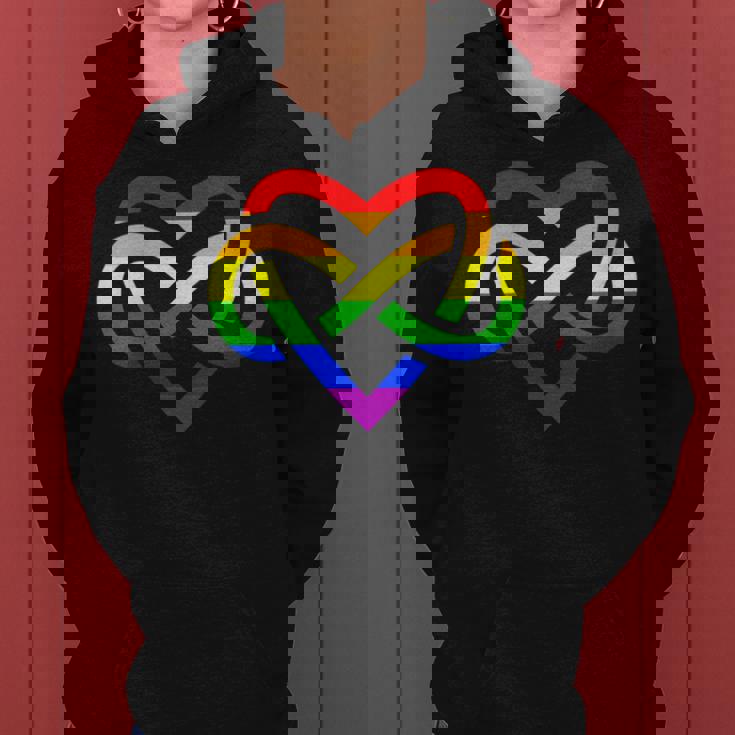 Polyamory Infinity Heart Symbol Gay Pride Flag LGBTQ Women's Hoodie ...