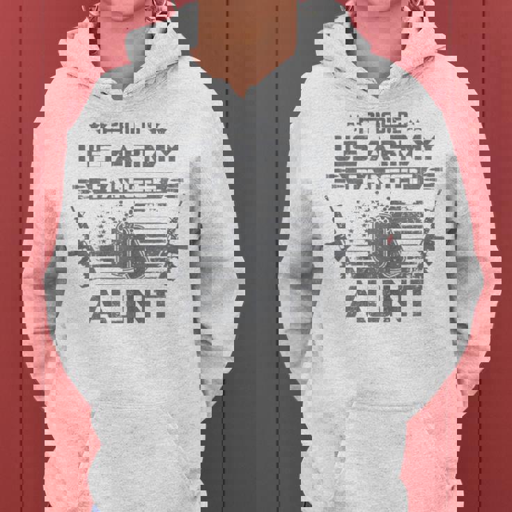 Proud US Army Ranger Aunt Flag American USA Military Veteran Women's ...