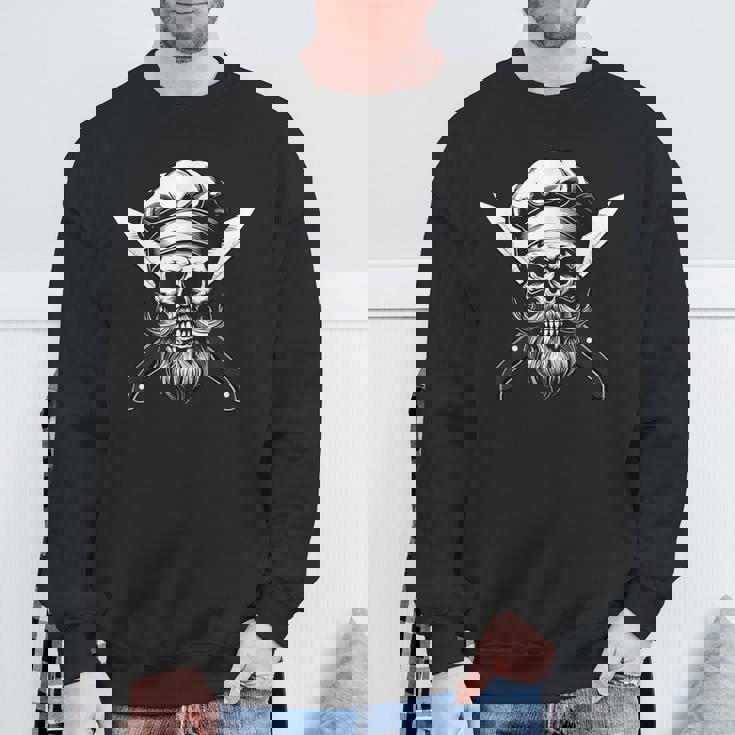 Chef Calavera Con Barba Cráneo De Cocinero Cráneo De Chef Camisa de ...