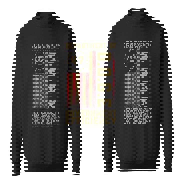 DOGE Doge Department Of Government Efficiency Us Flag Sweatshirt | Mazezy