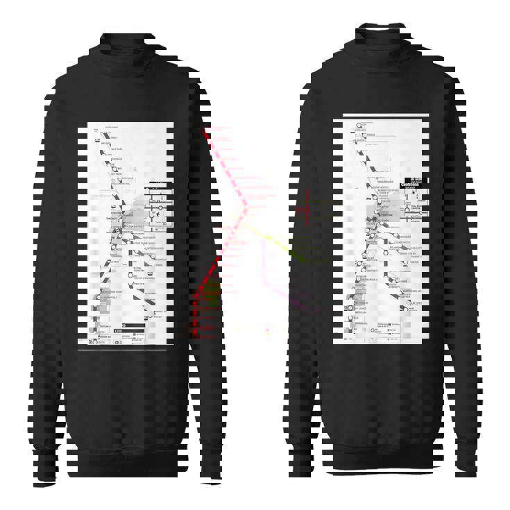 Houston Metro Rail System Map USA Sweatshirt - Monsterry