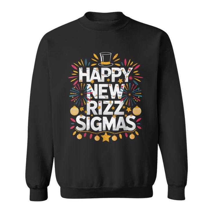 New Years Rizz Sigmas Party 2025 Gen Alpha Fireworks Sweatshirt ...