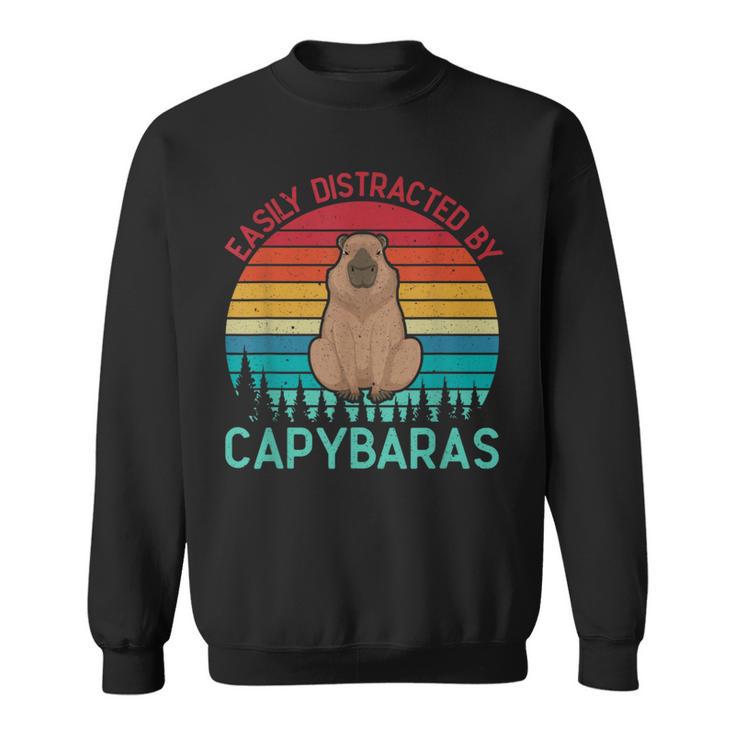 Retro Se Distrae Fácilmente Con Los Capibaras Capibara Camisa de ...