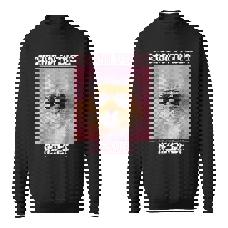 Skibidi Toilet Rizzler Meme Memes Internet Memes Genz Sweatshirt - Seseable