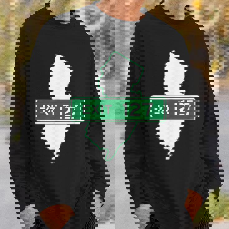 New Jersey NJ GSP Garden State Parkway Exit Sign 127 Sweatshirt - Monsterry