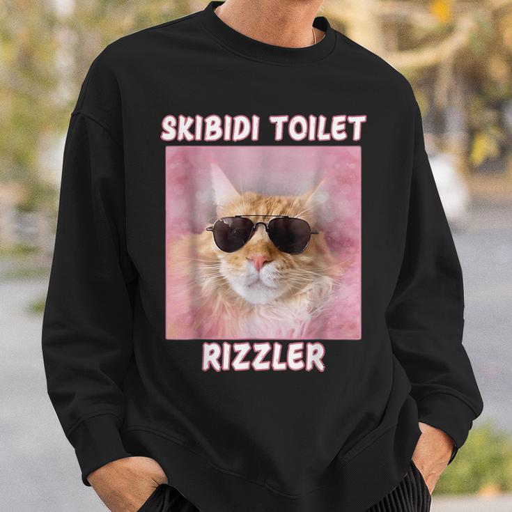 Skibidi Toilet Rizzler Meme Memes Internet Memes Genz Sweatshirt - Seseable