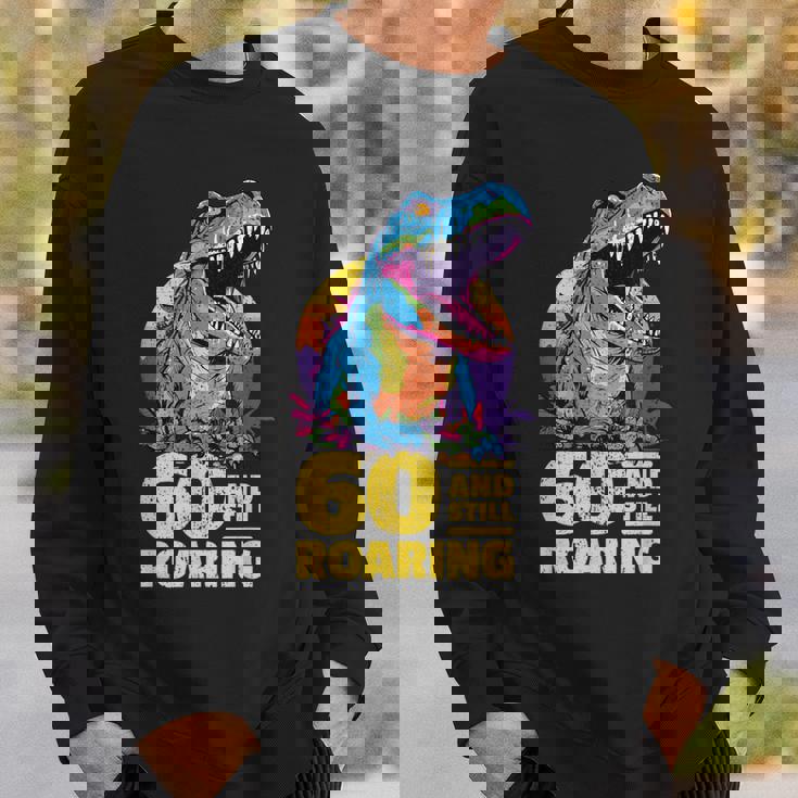 T-Rex Age 60 Year Old Dinosaur Milestone 60th Birthday Sweatshirt ...