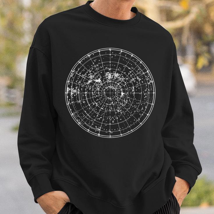 Vintage Diagram Star Chart Map Night Sky Blueprint Space Sweatshirt ...