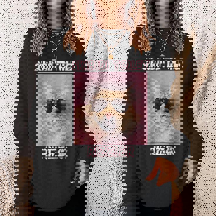 Skibidi Toilet Rizzler Meme Memes Internet Memes Genz Sweatshirt - Seseable