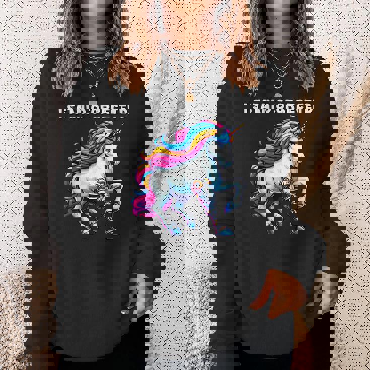 I Stand Corrected Amputee Bionic Prosthetic Leg Unicorn Sweatshirt ...