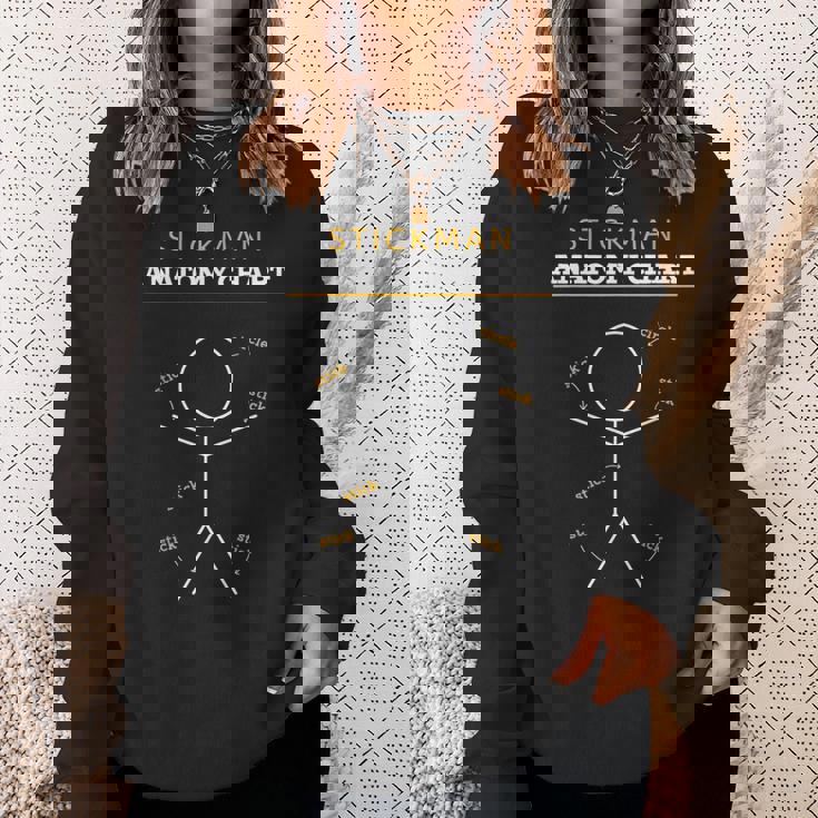 Stick Figures Anatomy Chart Anatomist Stickman Anatomy Sweatshirt ...