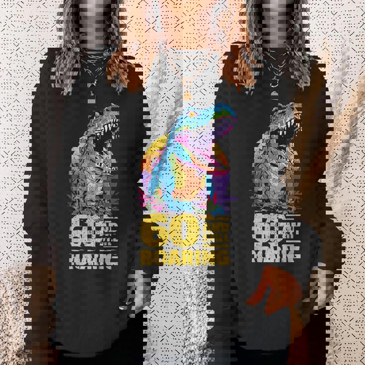 T-Rex Age 60 Year Old Dinosaur Milestone 60th Birthday Sweatshirt ...