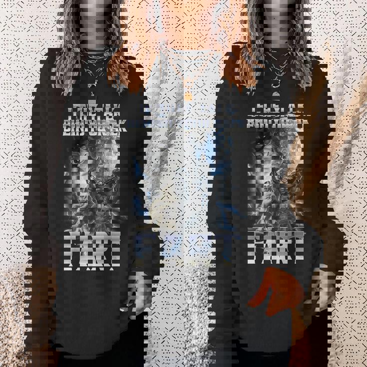 If They Talk Behind Your Back Fart Alpha Wolf Meme Sigma Sweatshirt ...