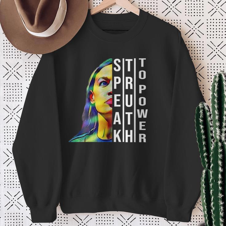 Alexandria Ocasio-Cortez AOC Speak Truth To Power Political Sweatshirt ...