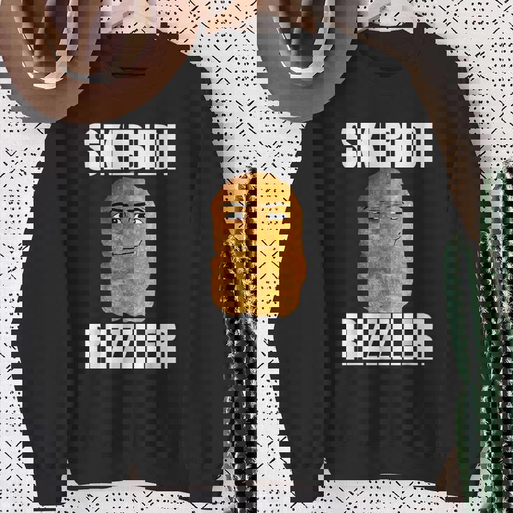 Chicken Nugget Skibidi Toilet Rizzler Internet Meme Sweatshirt - Monsterry