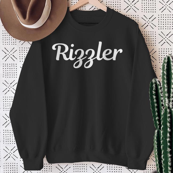 Rizzler Rizzler Meme Rizz God Skibidi Rizzler Sweatshirt - Monsterry