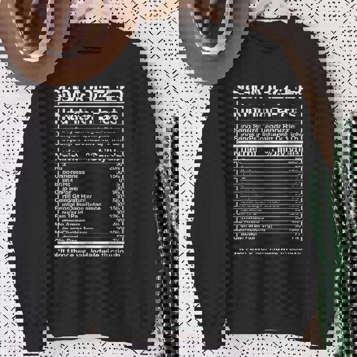 Sigma Rizzler Nutrition Facts- Rizz Brainrot Meme Sweatshirt | Seseable UK