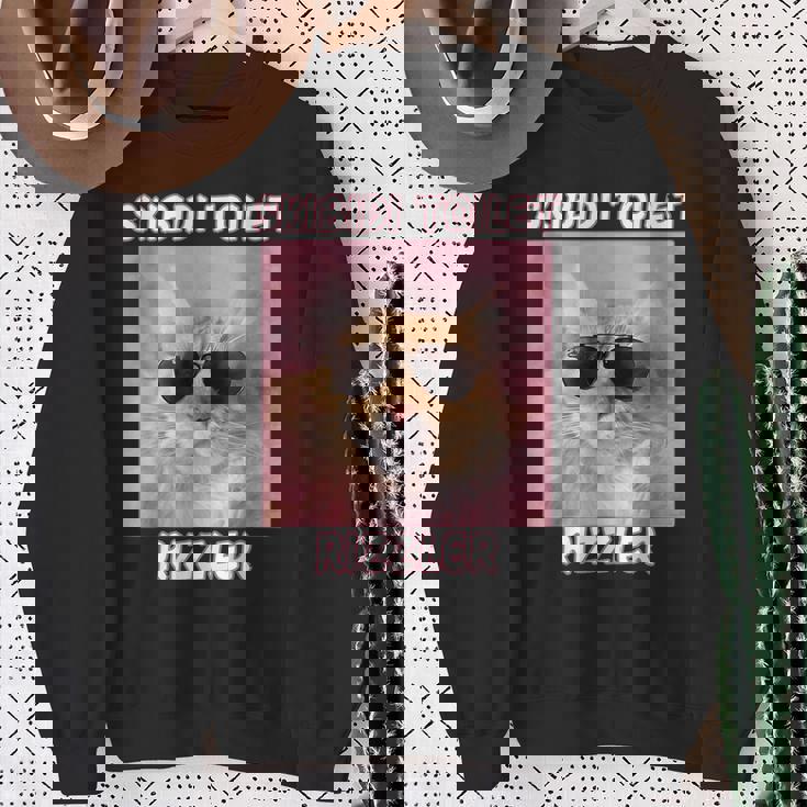 Skibidi Toilet Rizzler Meme Memes Internet Memes Genz Sweatshirt - Seseable