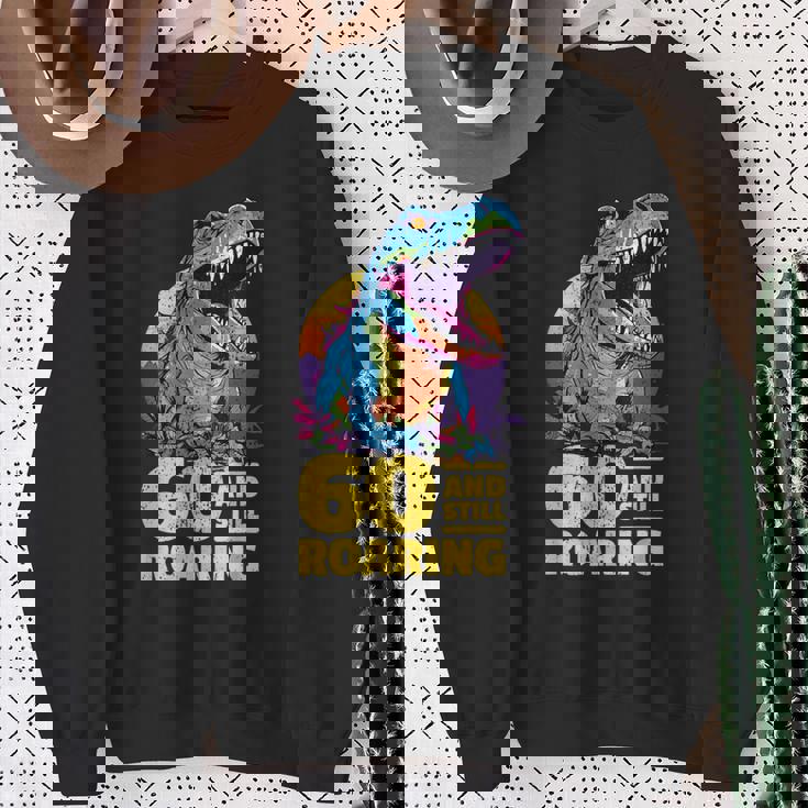 T-Rex Age 60 Year Old Dinosaur Milestone 60th Birthday Sweatshirt ...