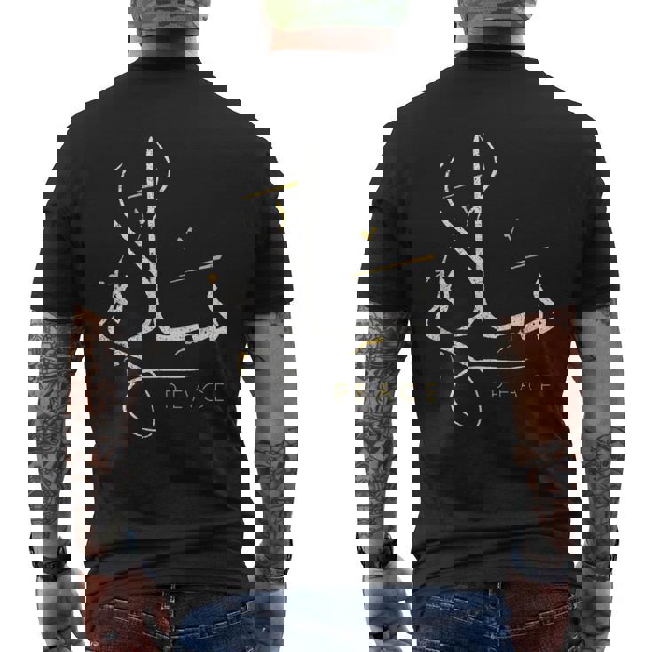 Arabic Calligraphy Salam Peace Men's Back Print T-Shirt - Monsterry AU