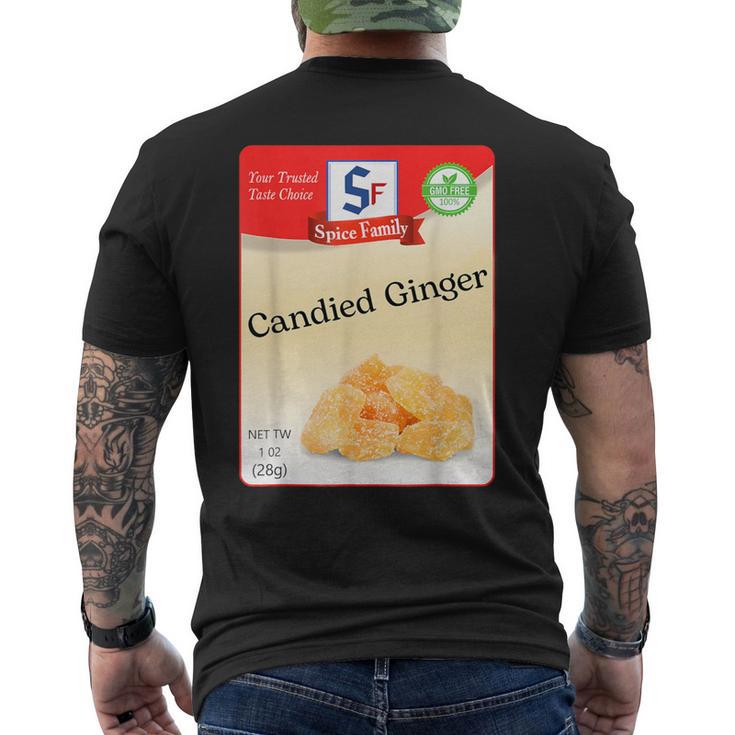 Candied Ginger Condiment Holiday Spice Group Costumes Men's Back Print ...