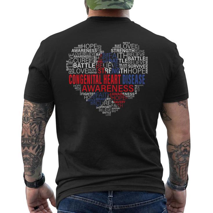 CHD Awareness Heart Disease Fighting Hope Support Warrior Men's Back ...