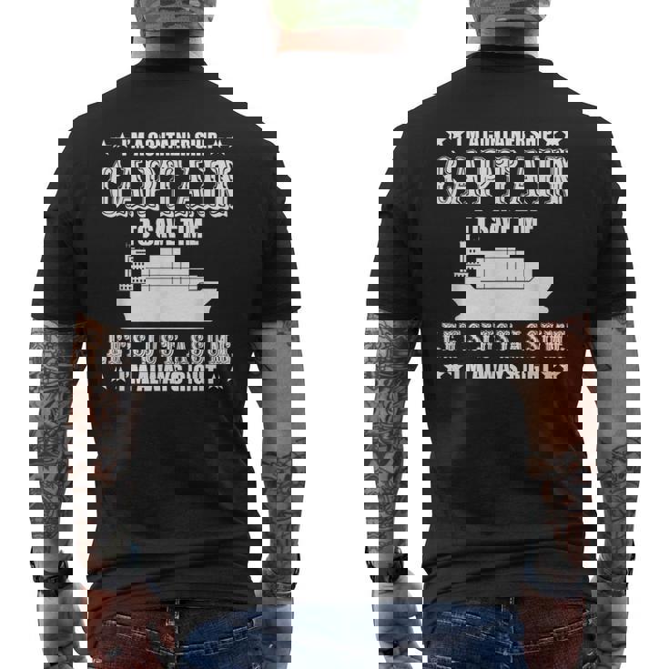 Container Ship Captain Quote Seafarer Cargo Seafearing Men's Back Print ...