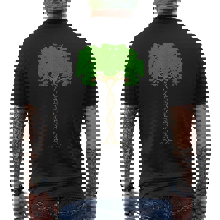 DNA Double Helix Tree Science Biologist Men's Back Print T-Shirt ...