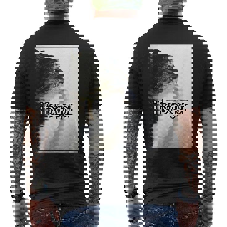 Silly Cat Meme I Forgor Cringe Brainrot Meme Men's T-shirt Back Print ...