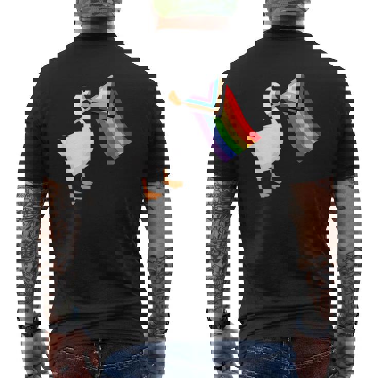 Goose New Inclusive Rainbow Pride Flag LGBTQIA Gay Pride Men's Back ...