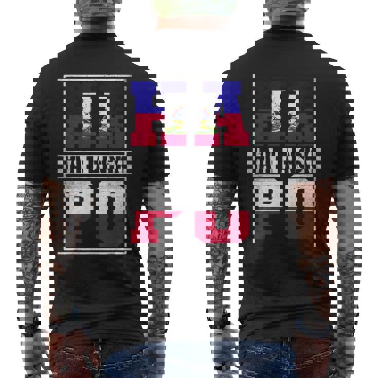 Haitianski Roots Haiti And Poland Mix Polish Haitian Men's Back Print T ...