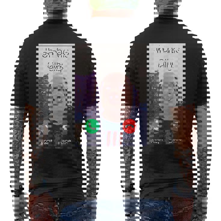 John Pork Is Calling Brainrot Men's Back Print T-Shirt - Monsterry AU