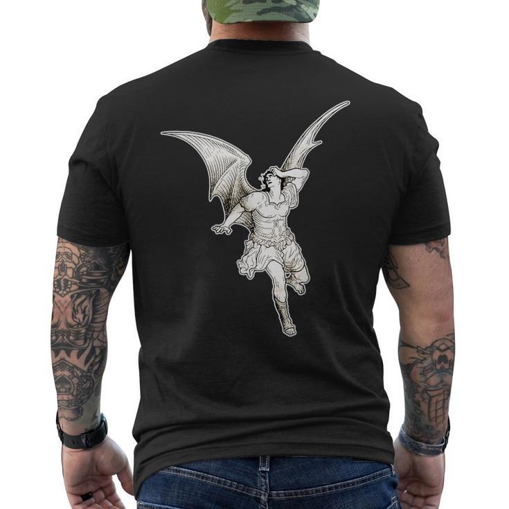 Lucifer Fallen Angel x Gustave Dore Men's Back Print T-Shirt - Monsterry