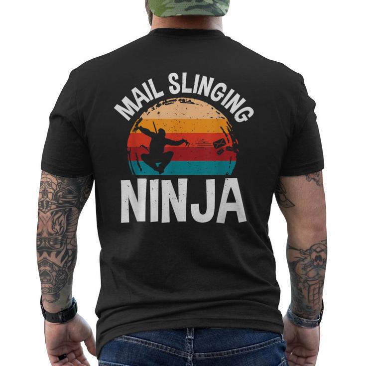 Mail Slinging Ninja Postal Worker Mailman Mail Carrier Men's Back Print ...