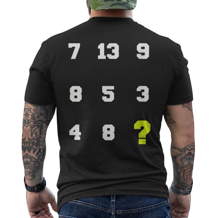 Math What Is Number Maths For IQ Test Men's Back Print T-Shirt ...