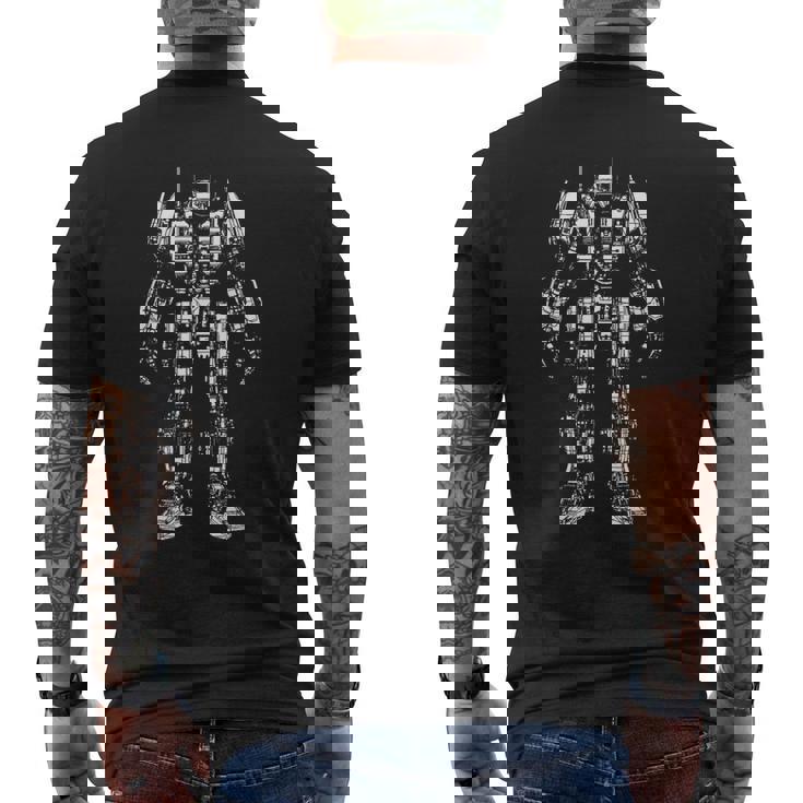 Mech Robot Sci-Fi Design Sketch Future Mech Robot Tech Men's Back Print ...