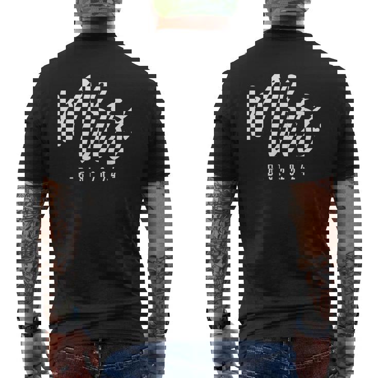 Mrs Est 2024 Just Married Wedding Couples Mr & Mrs Bride Men's Back ...