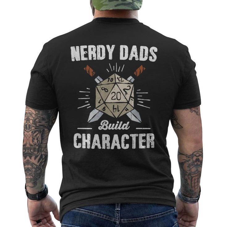 Nerdy Dads Build Character Rpg Saying Quote Dad Humor Joke Men's T ...